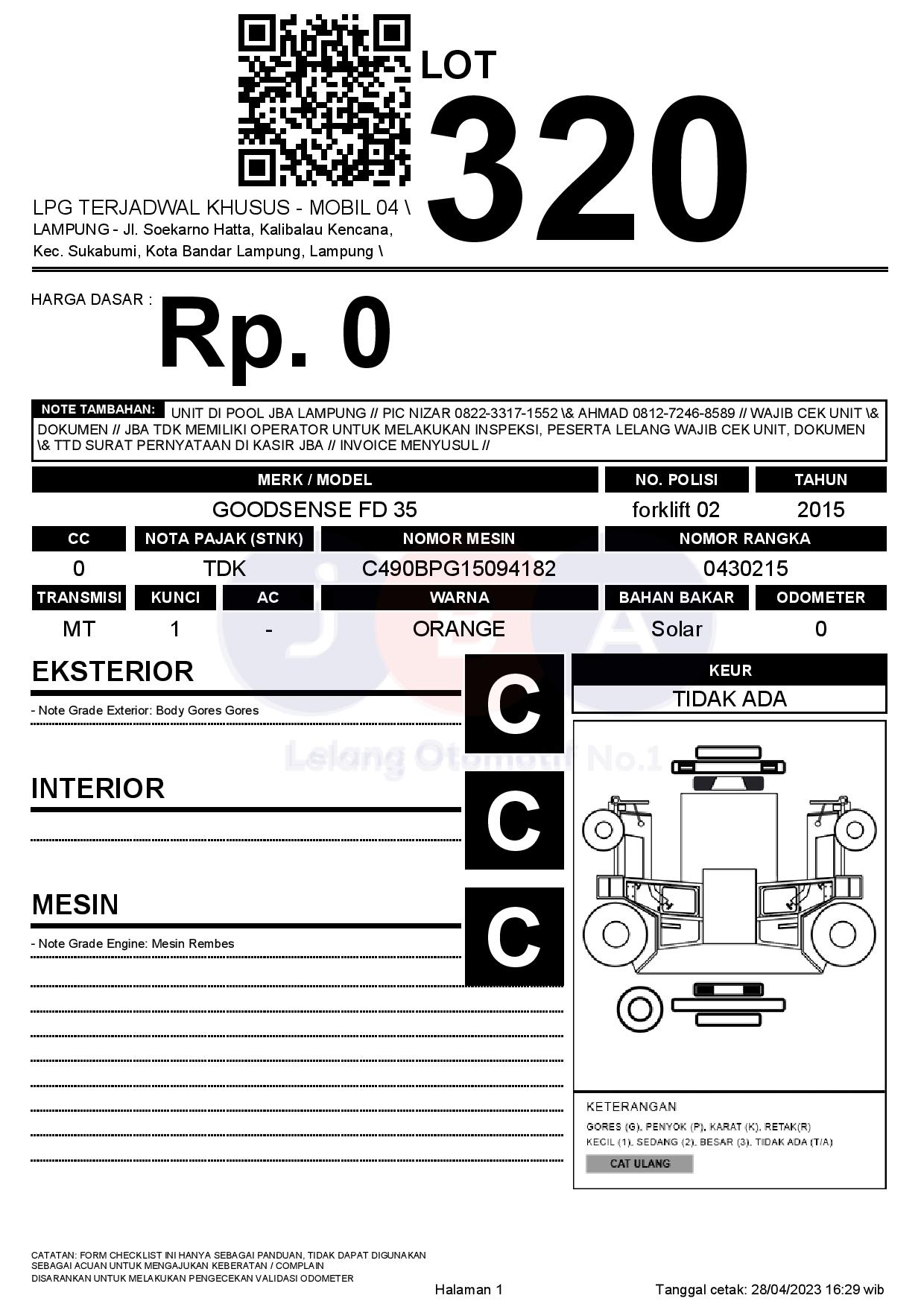 GOODSENSE FD 35 | Mobil Lelang | PT JBA Indonesia