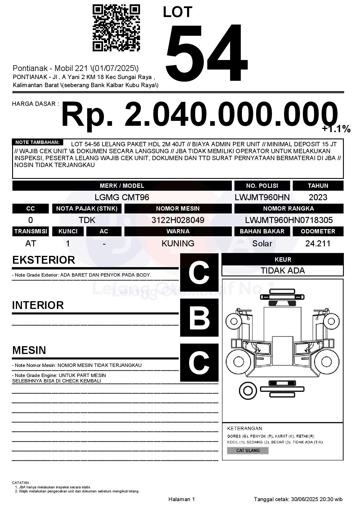 LGMG CMT96 | Mobil Lelang